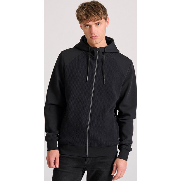 Funky Buddha Ανδρική Ζακέτα Φούτερ με Κουκούλα και Φερμουάρ Μαύρη ...