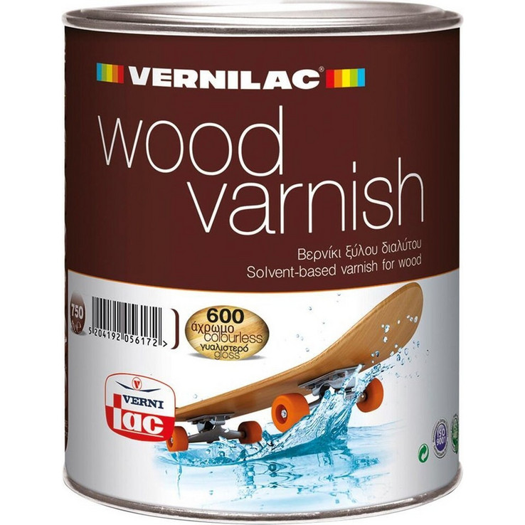 Vernilac WOOD VARNISH Βερνίκι Ξύλου Διαλύτου Ματ Άχρωμο 0.75lt ...