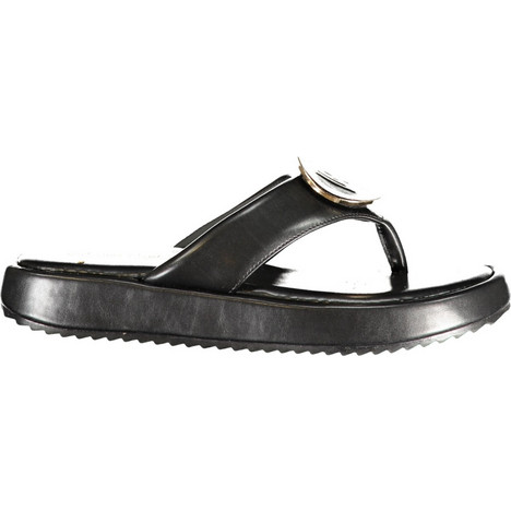 Laura Biagiotti Δερμάτινα Γυναικεία Σανδάλια Μαύρα 9758 | BestPrice.gr