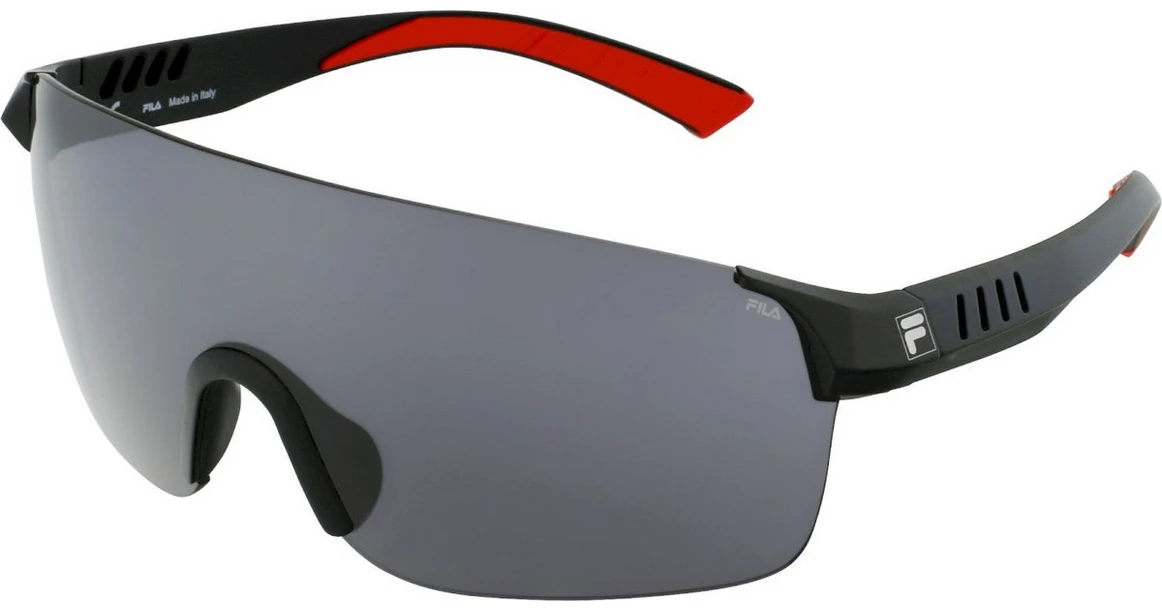 Fila SF9380 0U28 Αθλητικά Ανδρικά Γυαλιά Ηλίου Μάσκα Κοκάλινα Μαύρα με ...
