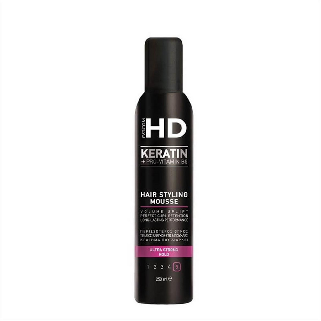 Farcom HD Αφρός Μαλλιών για Μπούκλες & Όγκο Πολύ Δυνατό Κράτημα 250ml ...